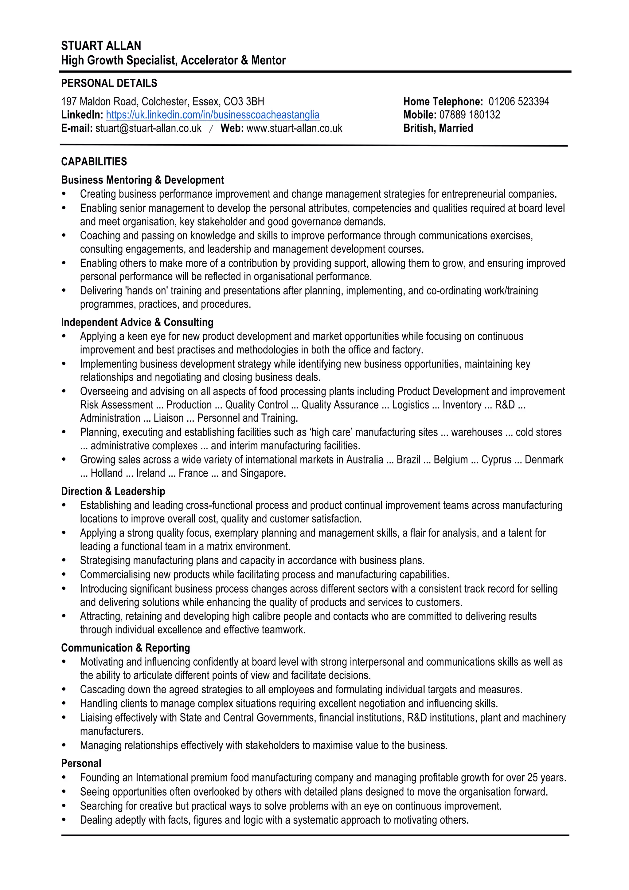 CV - Stuart Allan | PDF