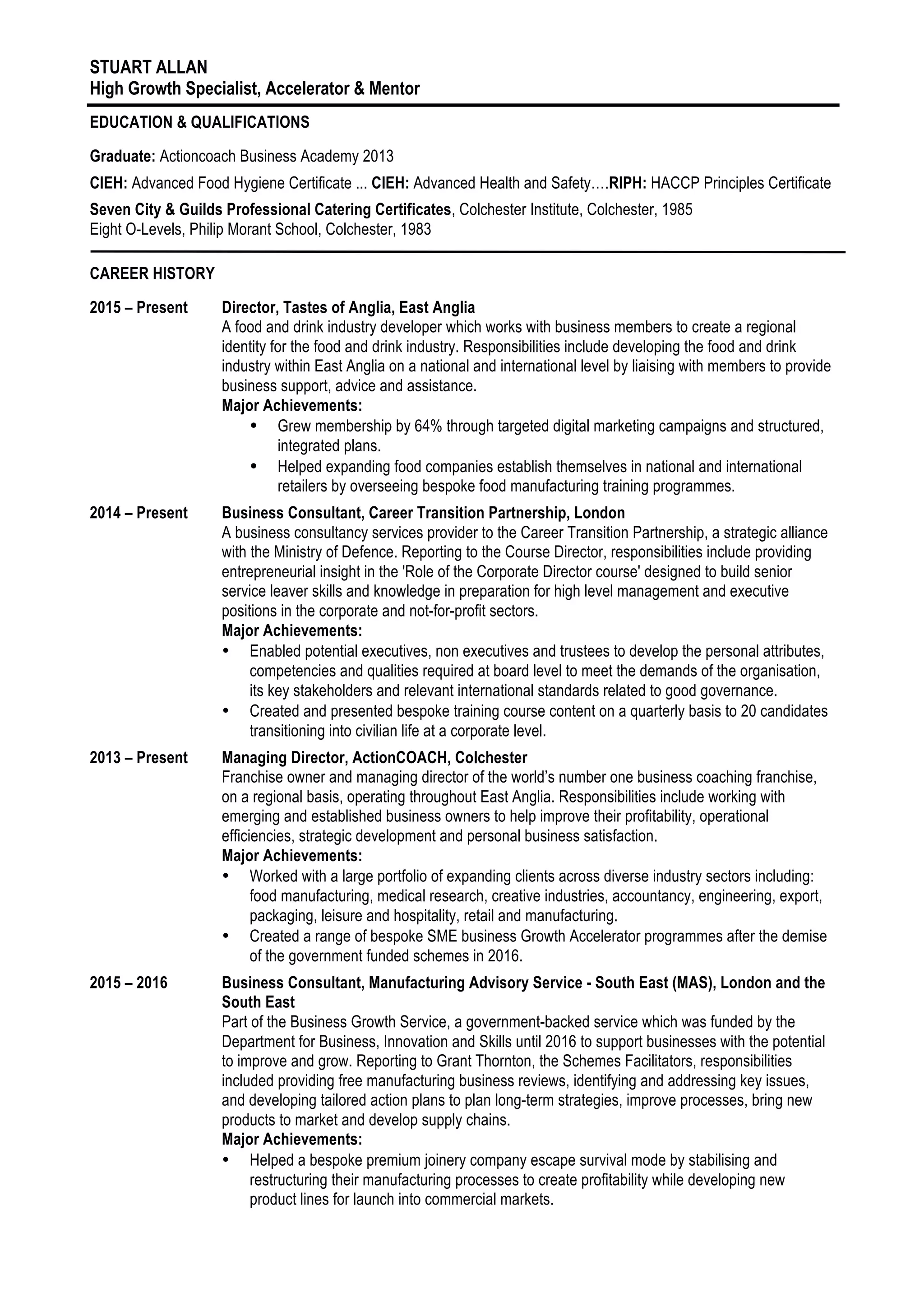 CV - Stuart Allan | PDF