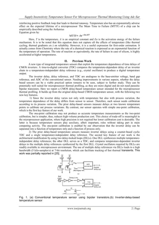 Supply Insensitivity Temperature Sensor for Microprocessor Thermal Monitoring Using Adc-Sar | PDF
