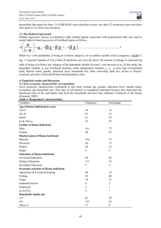 Determinants of Poverty in Mkinga, Hanifa Published | PDF