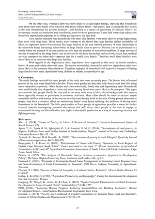 Determinants of Poverty in Mkinga, Hanifa Published | PDF