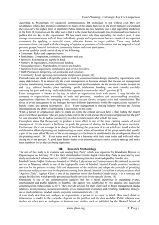 Event Planning: A Strategic Key for Uniqueness | PDF