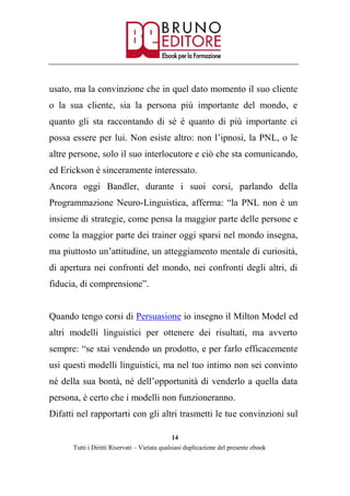 Programazione Neuro Linguistica: La PNL generativa | PDF