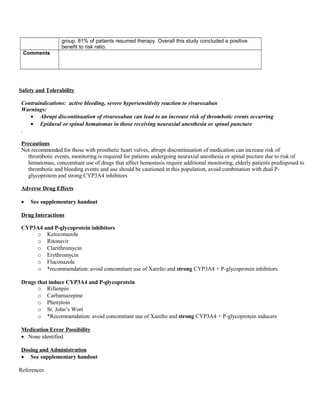 Rivaroxaban Monograph | PDF