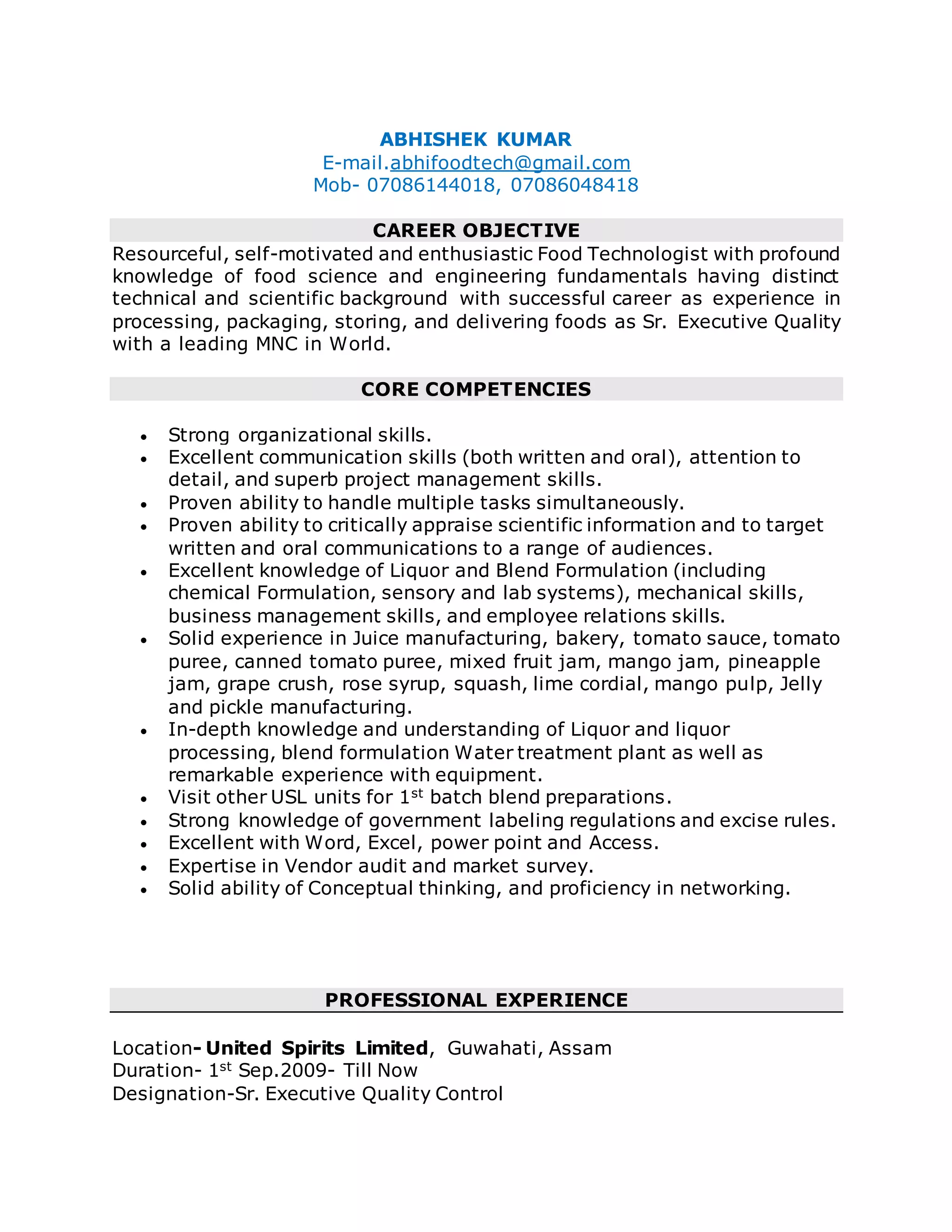 ABHISHEK KUMAR RESUME | DOCX