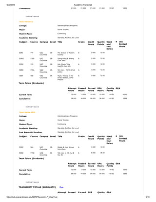 Academic Transcript | PDF