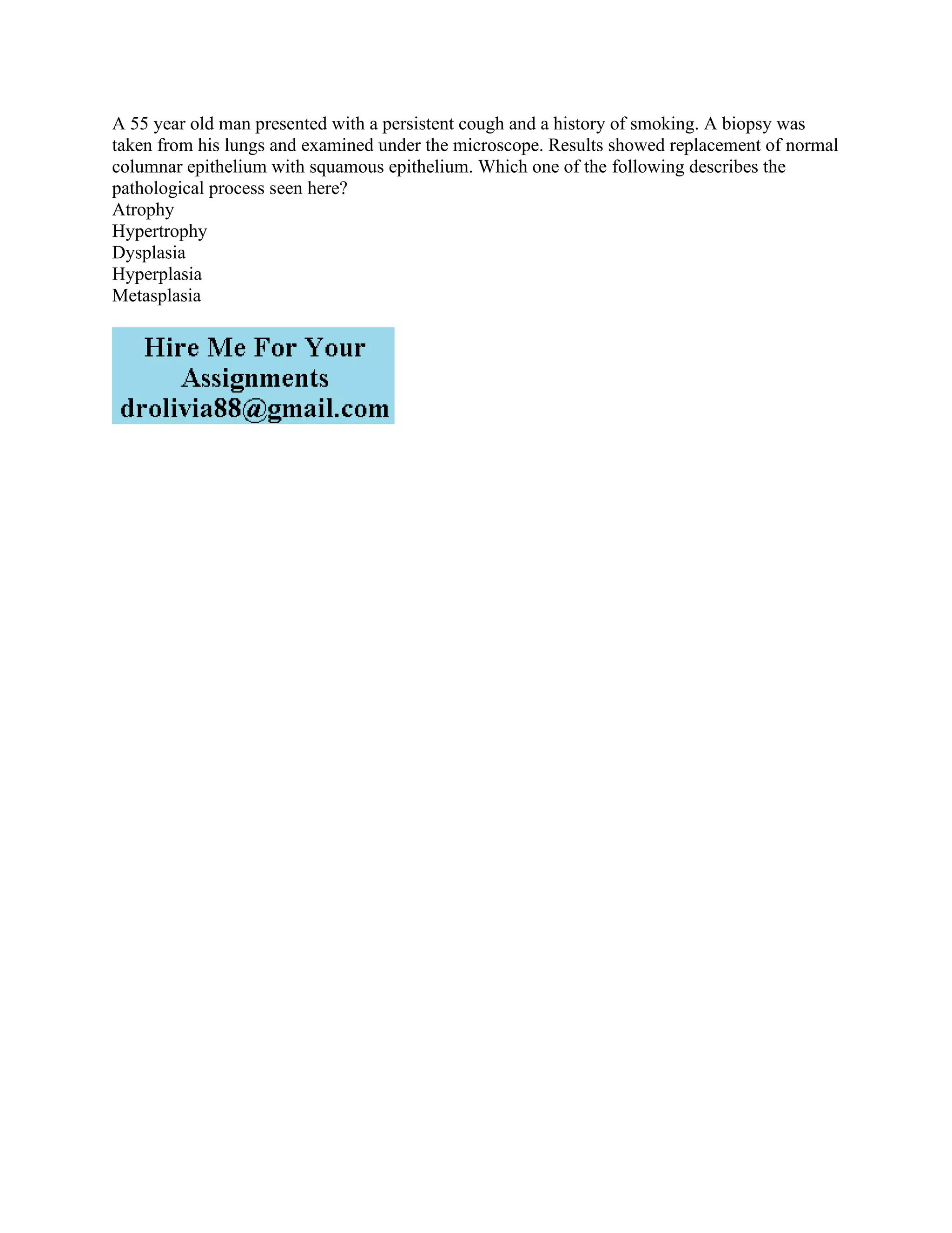 A 55 year old man presented with a persistent cough and a history of s.pdf