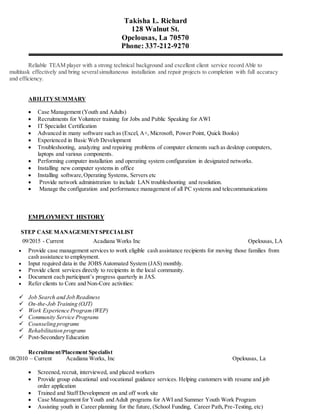 Takisha's Resume 2016 | PDF