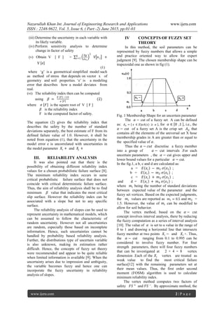 Reliability and Fuzzy Logic Concepts as Applied to Slope Stability Analysis – A Review | PDF