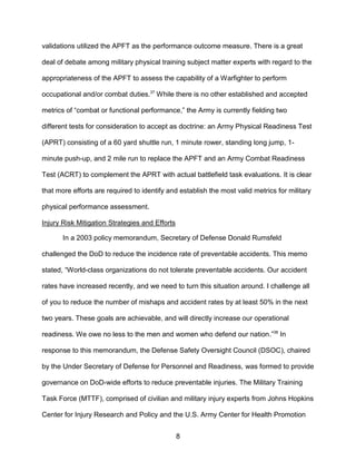 optimizing military physical readiness | PDF