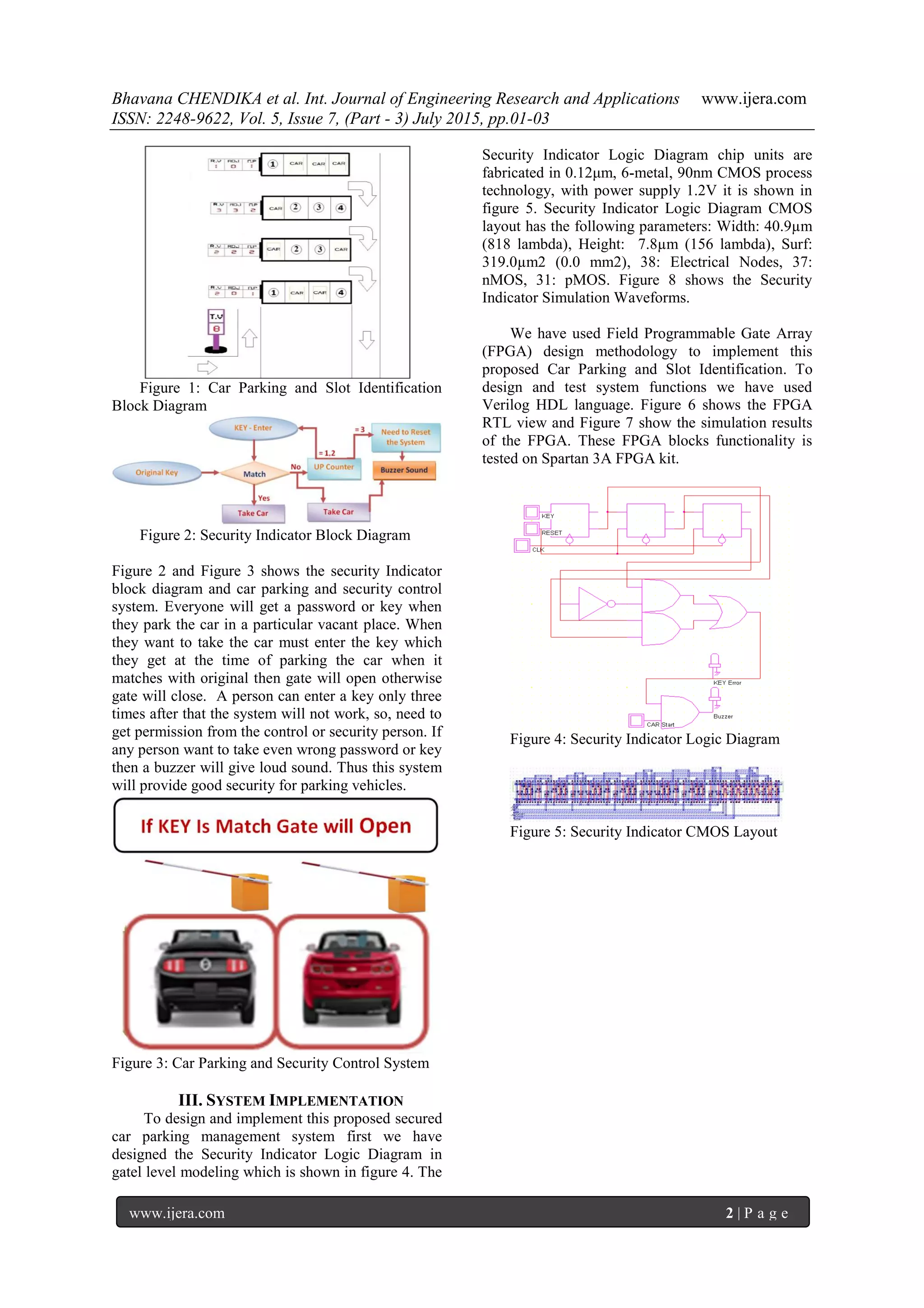 Implementation of Secured Car Parking Management System Using Verilog HDL | PDF