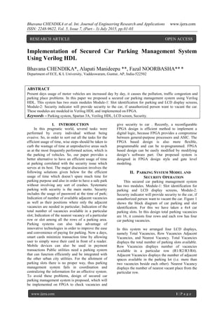 Implementation of Secured Car Parking Management System Using Verilog ...