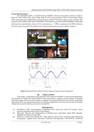 Implementation of Fan6982 Single Phase Apfc with Analog Controller ...
