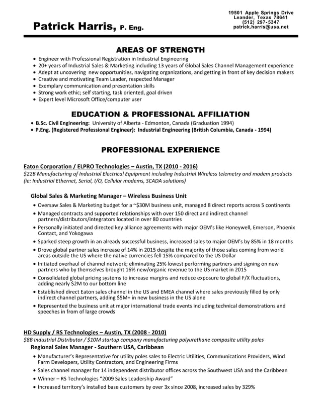 Patrick Harris - Resume | PDF