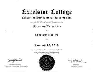 Pharmacy Technician Certificate | PDF