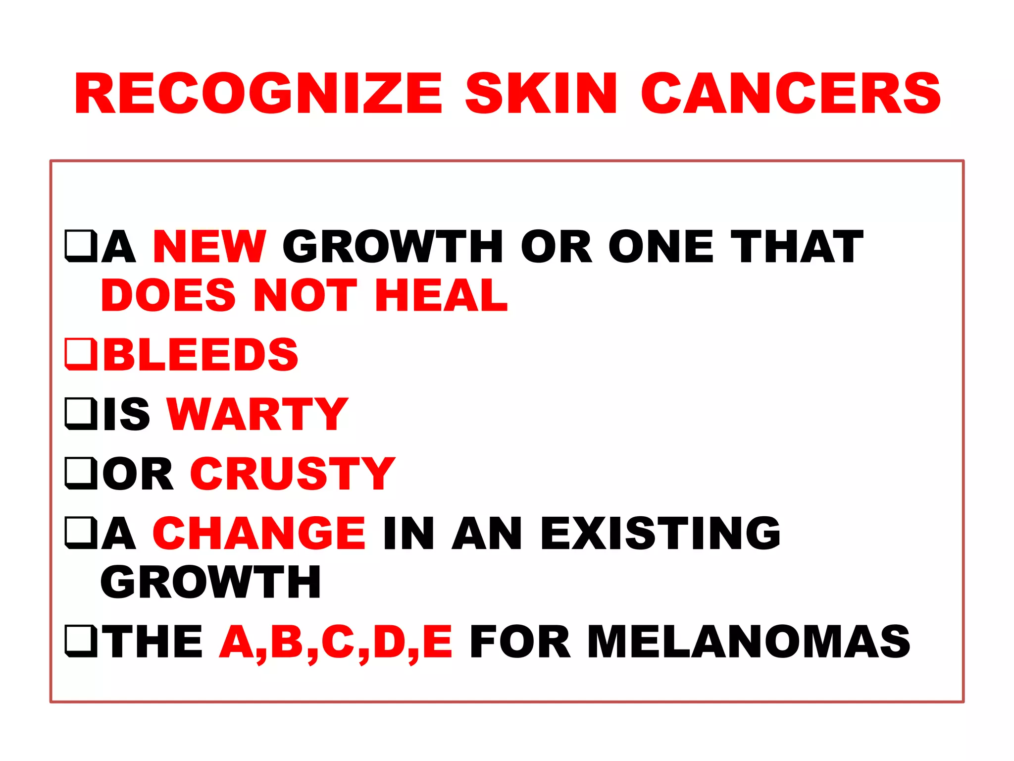 SKIN CANCER A CURABLE DISEASE 2016 | PPTX