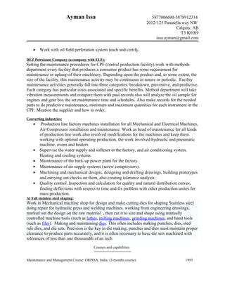 Ayman_Issa_CV 2014 new | PDF