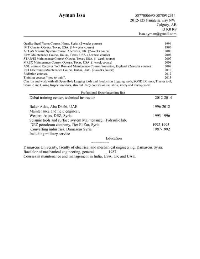 Ayman_Issa_CV 2014 new | PDF