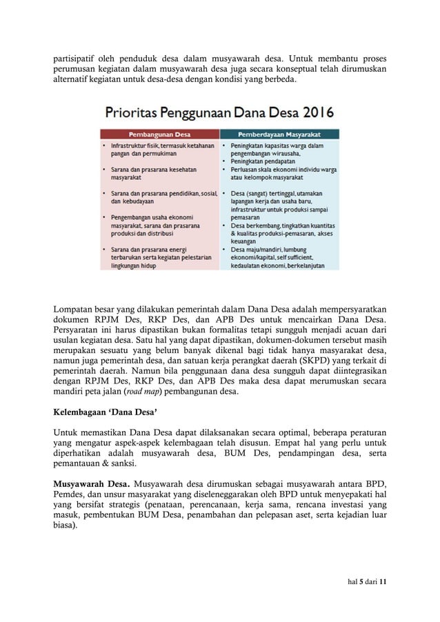 Brief Note-23-2016-dana desa | PDF