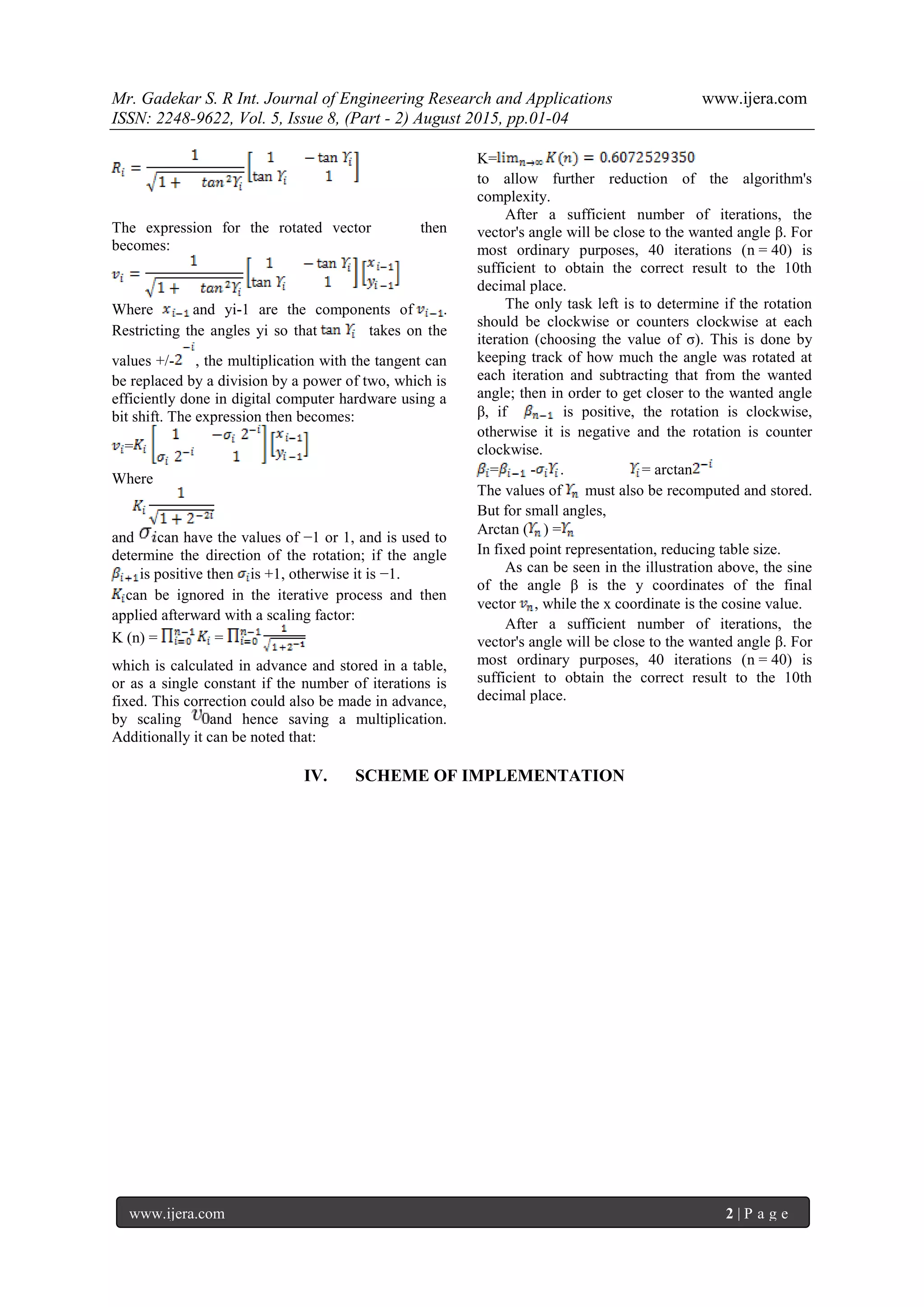 Cordic Algorithm For Wlan Pdf