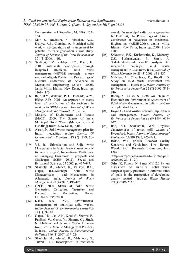 Compost Quality Assessment Of Greater Hyderabad Municipal Corporation ...