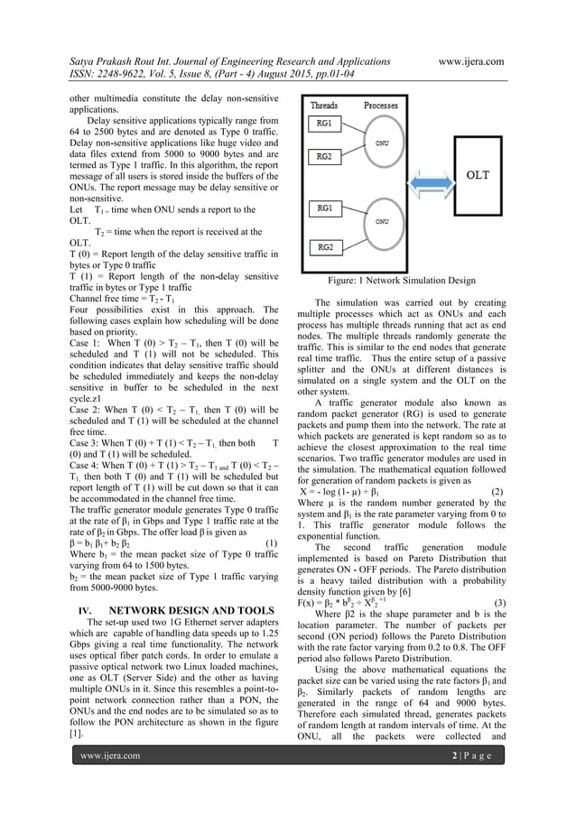 Network Performance Enhancement for 1G-EPON by DBA Algorithms | PDF