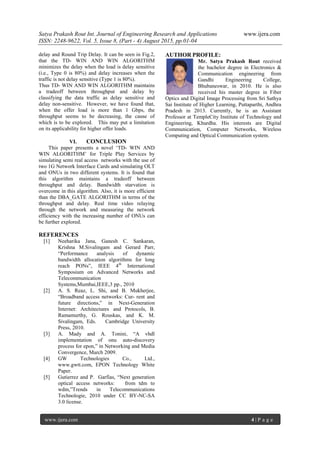 Network Performance Enhancement for 1G-EPON by DBA Algorithms | PDF