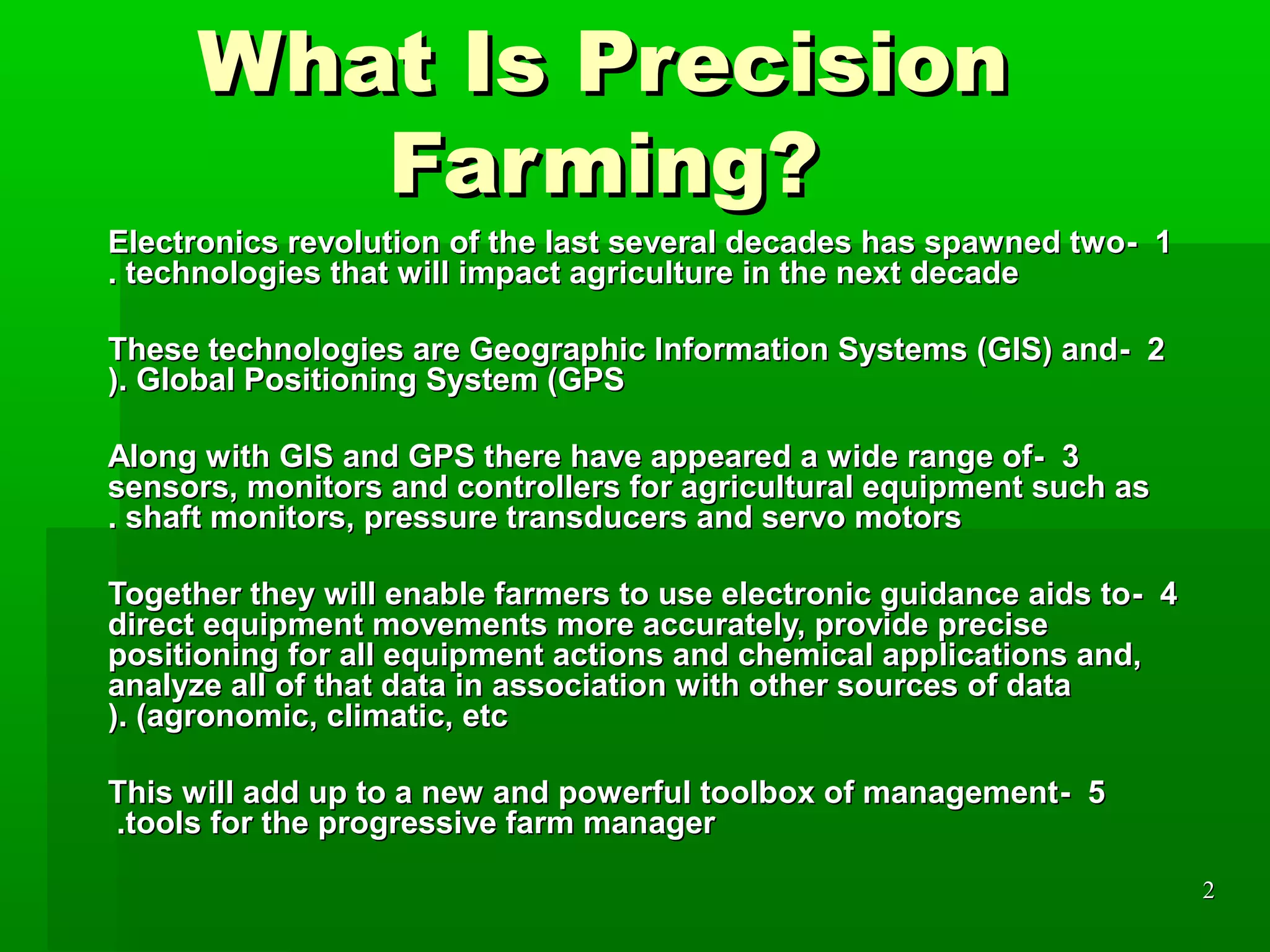 What Is Precision Farming | PPT