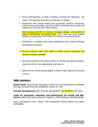 BLANCA KEOGH PLSQL Developer | PDF
