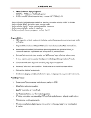 Inspector ,ElectroMechanical engineer resume rev.01