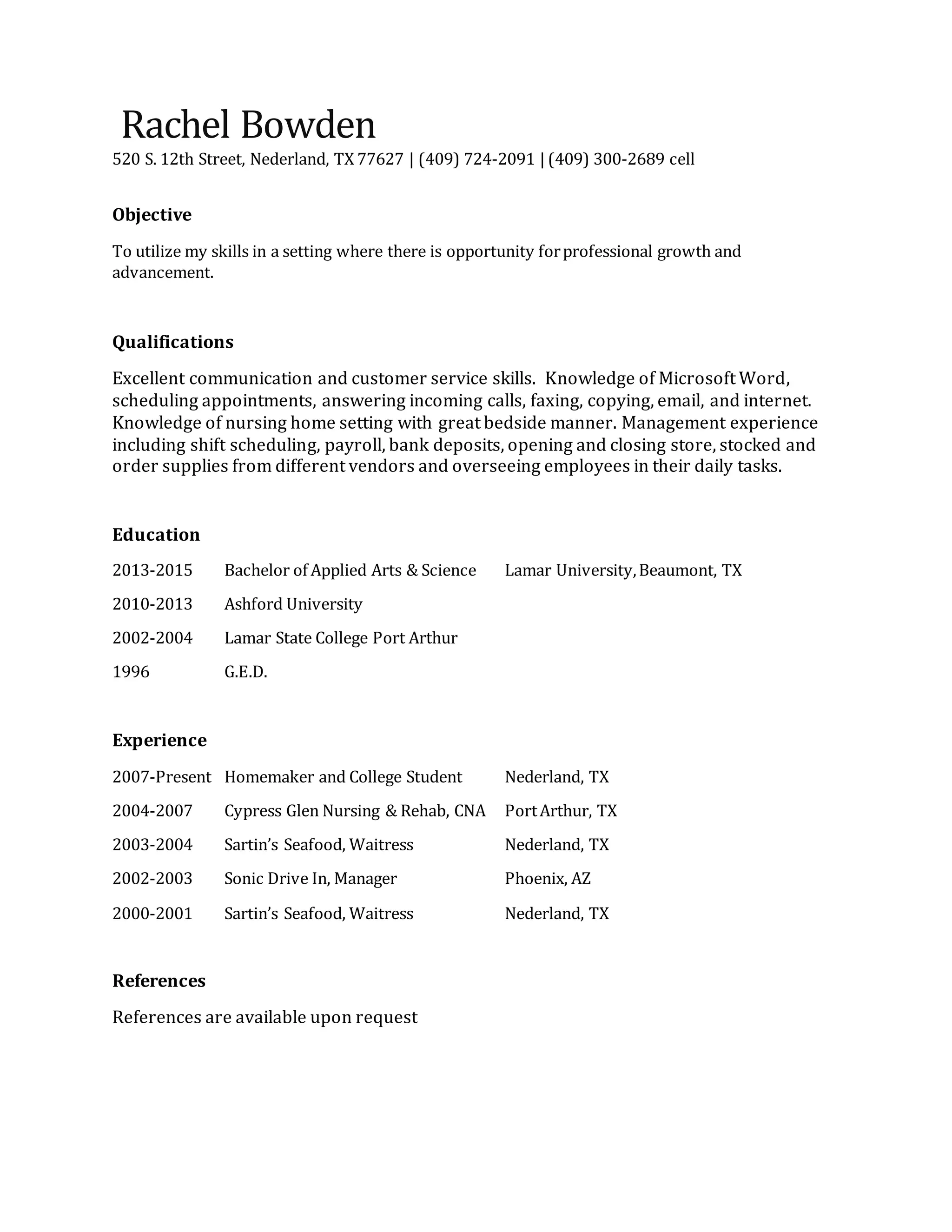 my resume | PDF