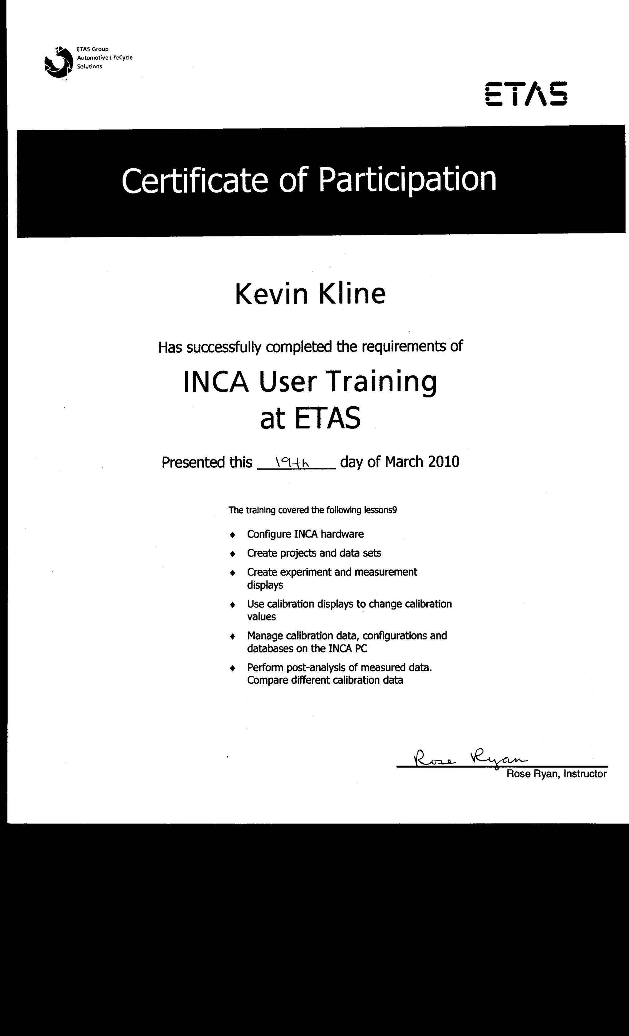 ETAS training | PDF