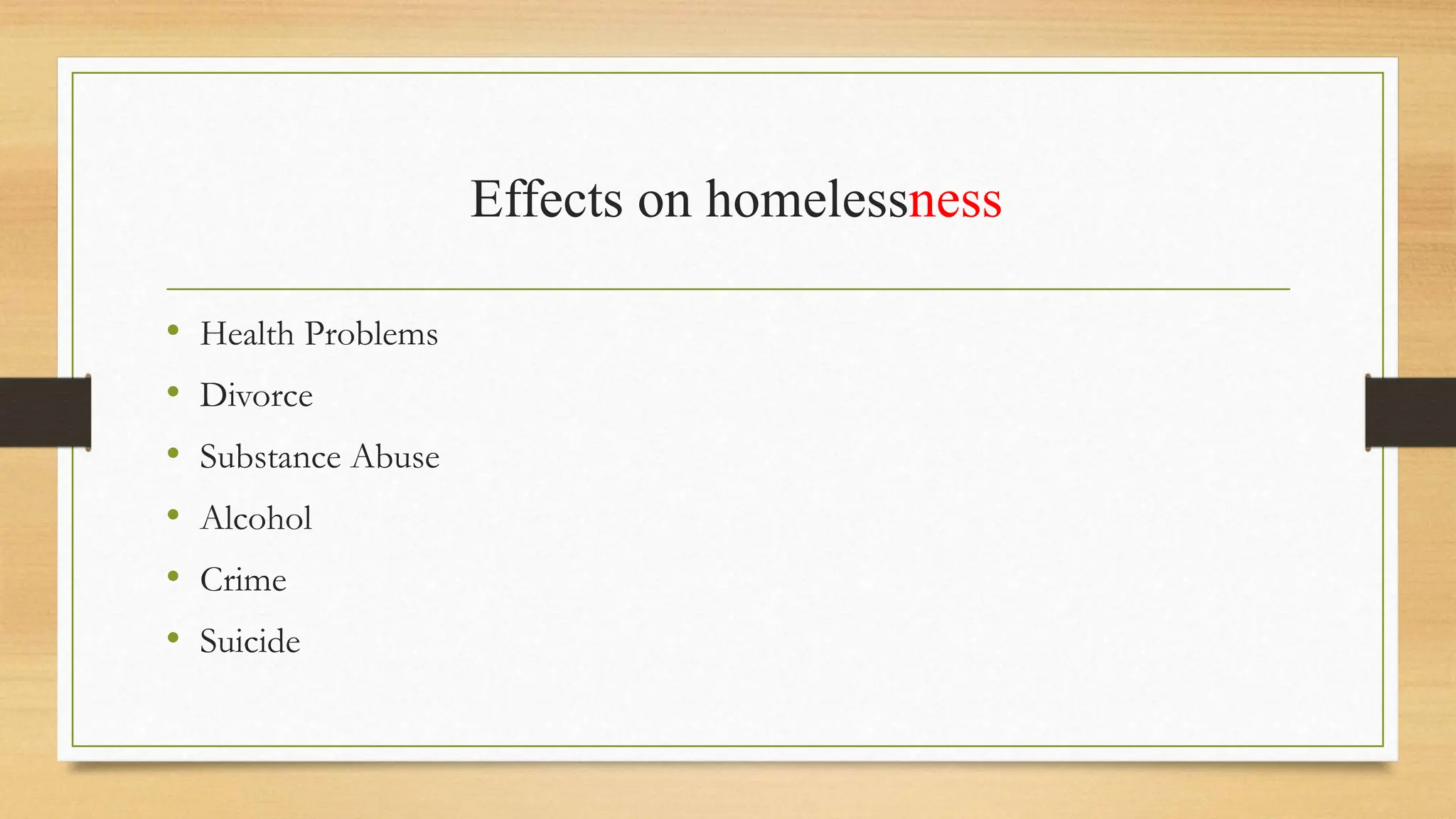 homelessness presentation (power point). | PPTX