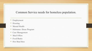 homelessness presentation (power point). | PPTX