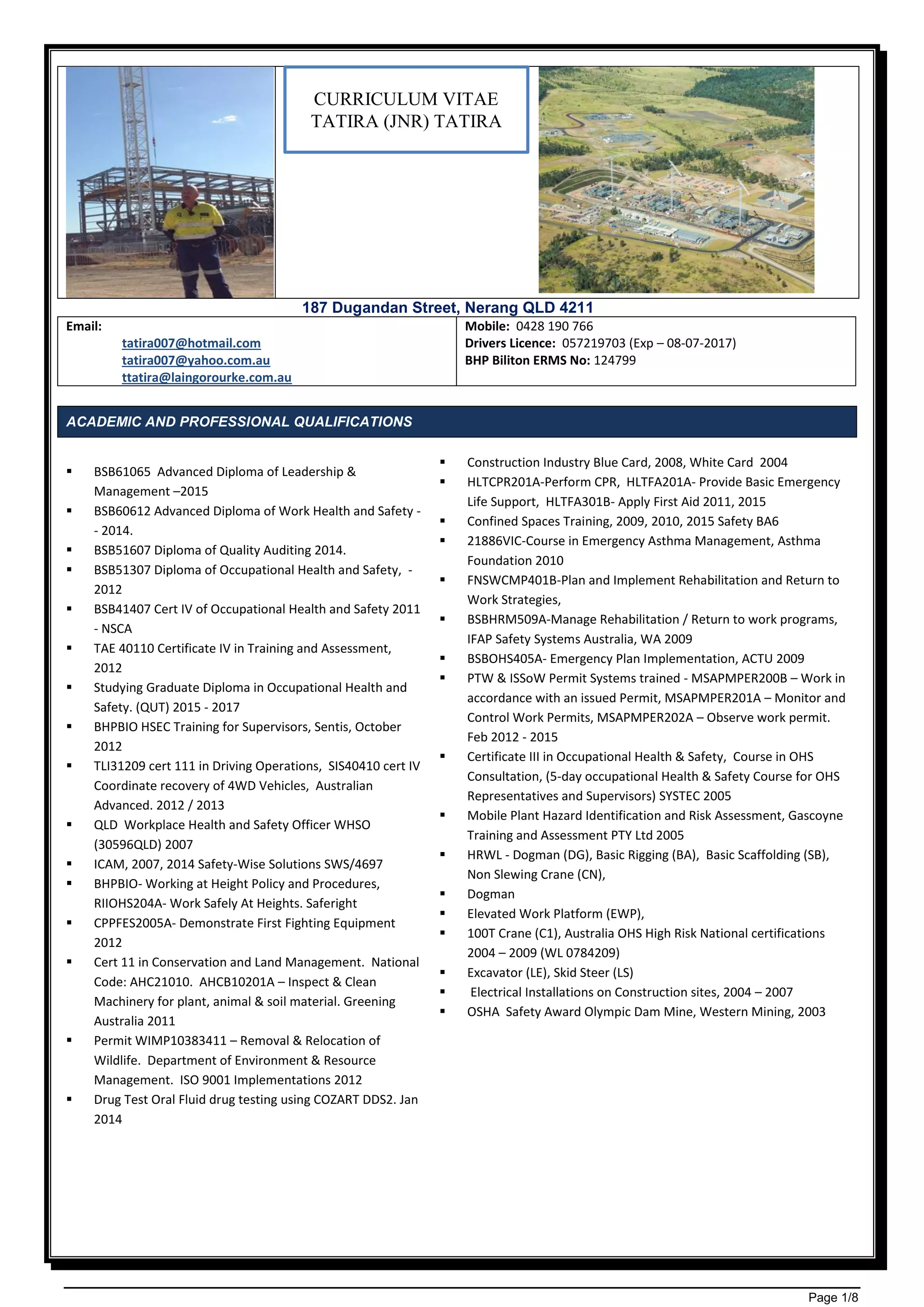 TATIRA TATIRA CV Current 1 | PDF