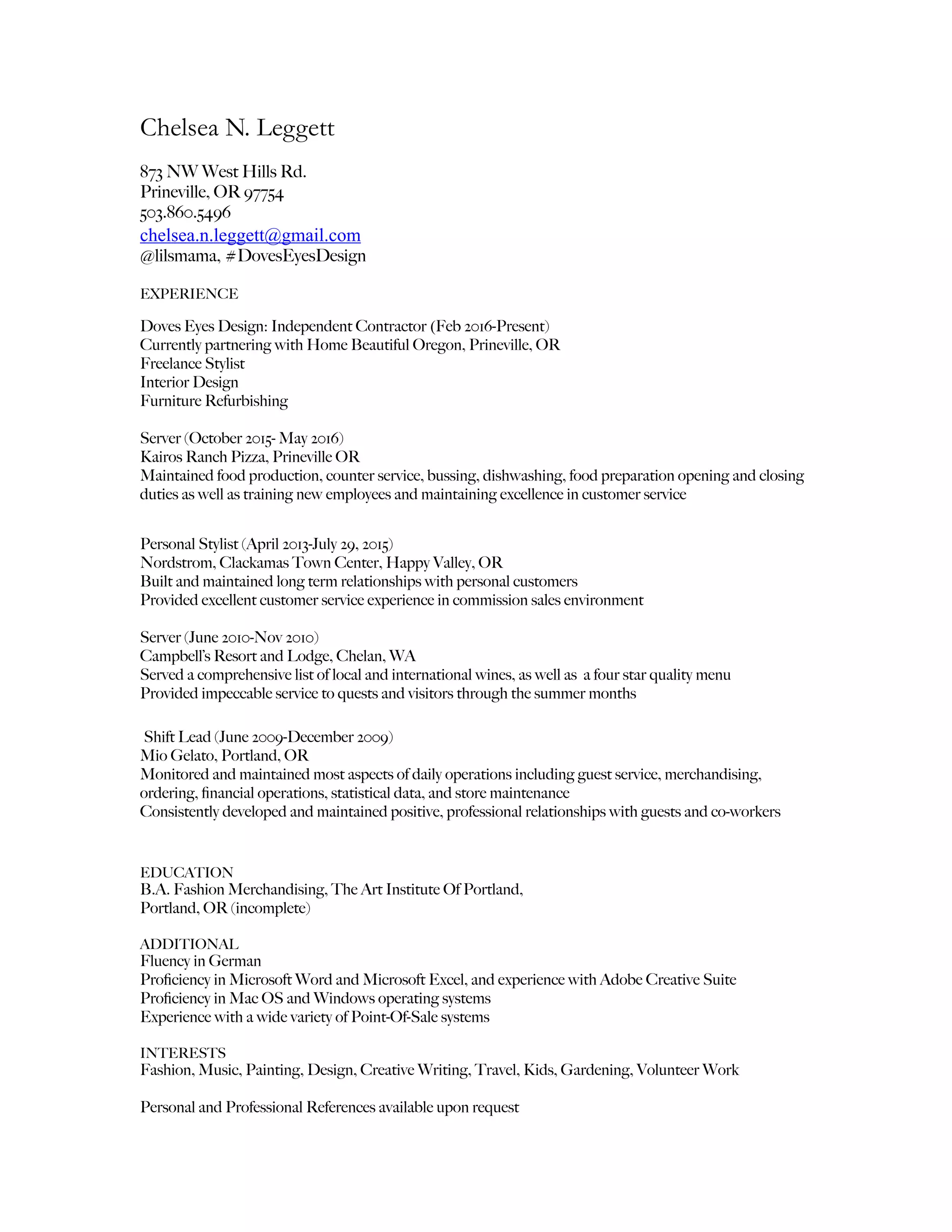 Updated Resume 6:18:16 | PDF