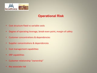 Due Diligence-Financial & Operations Risk Analysis & Assessment | PPT