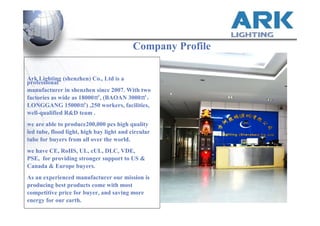 Company profile -Ark Lighting | PPT