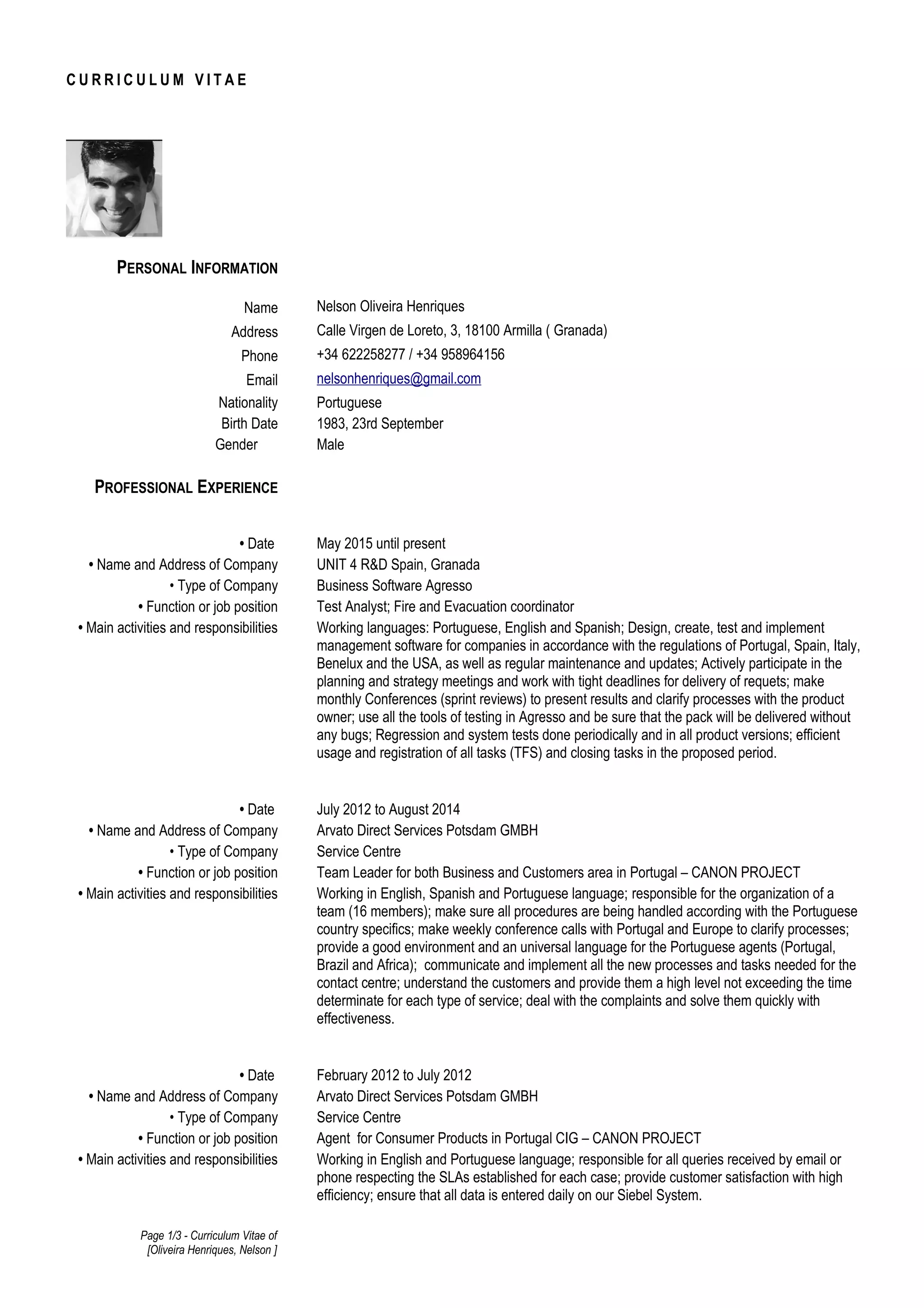 CV Nelson Henriques EN | DOC