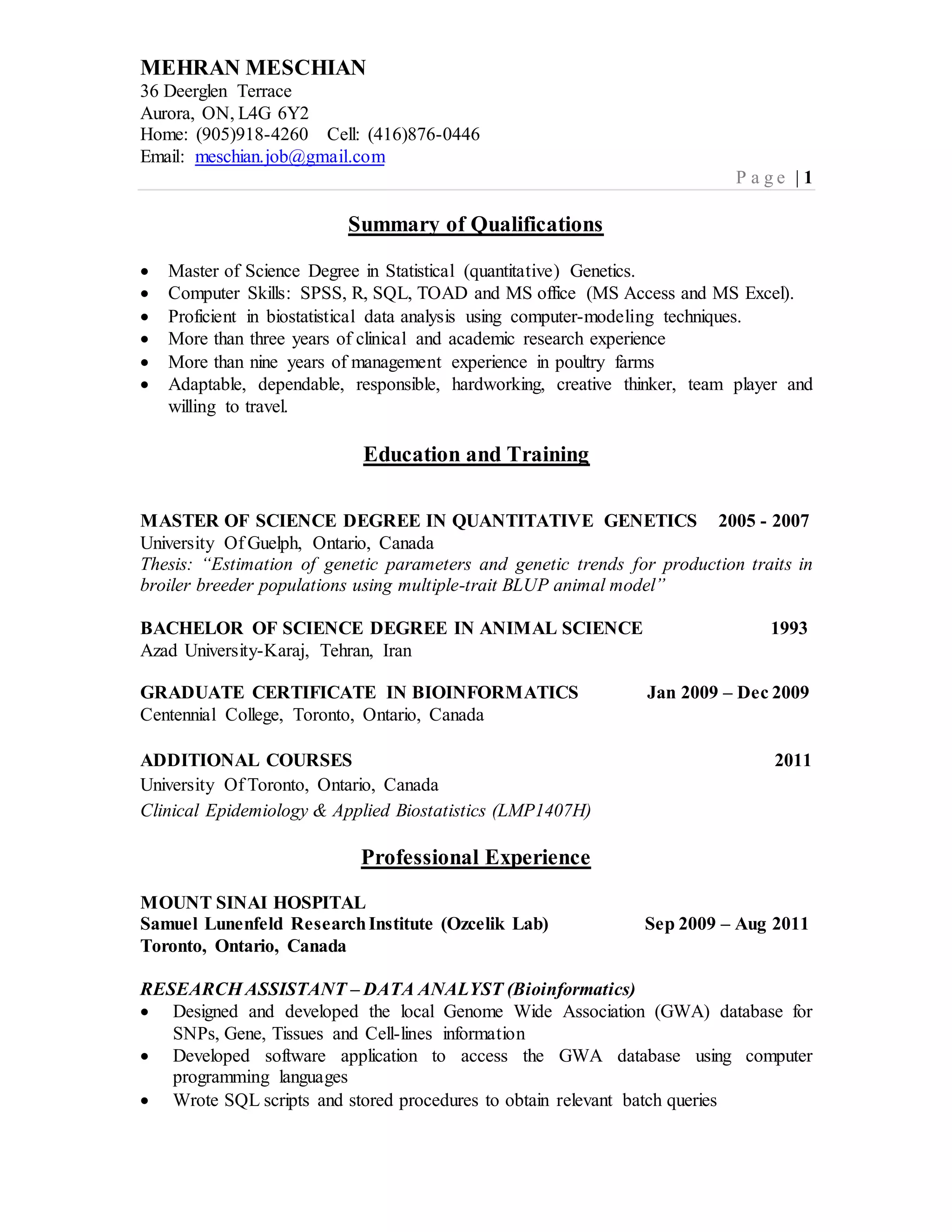 ResumePoultryRelated | DOCX