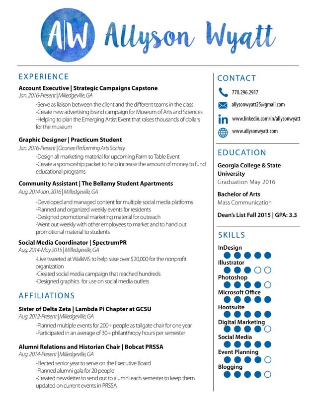 AllysonWyattResume1 | PDF