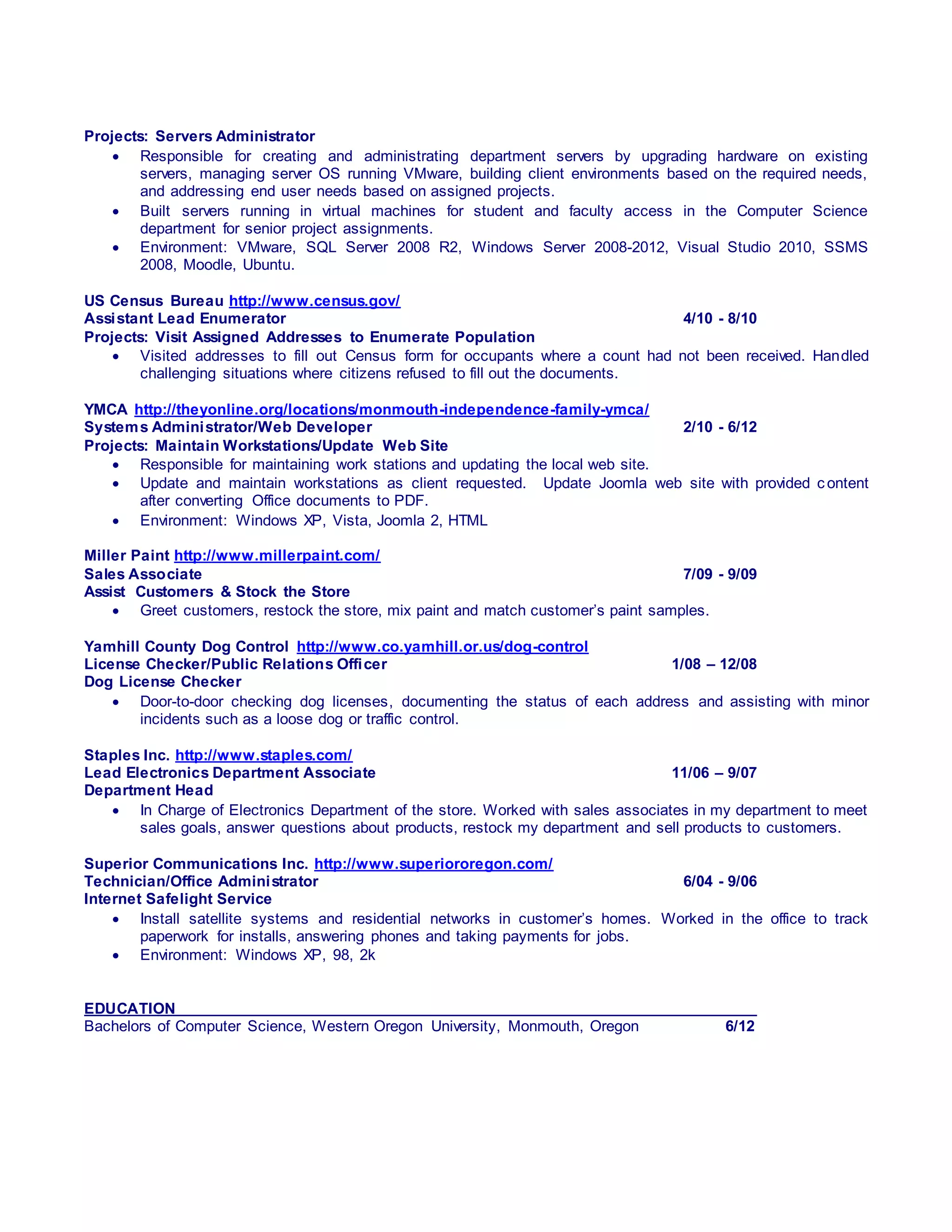 Chad Anderson Technical Resume | DOCX