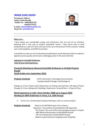 Mohd Sami Updated CV | PDF