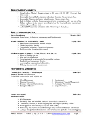 Resume Ahmad Hussein | PDF