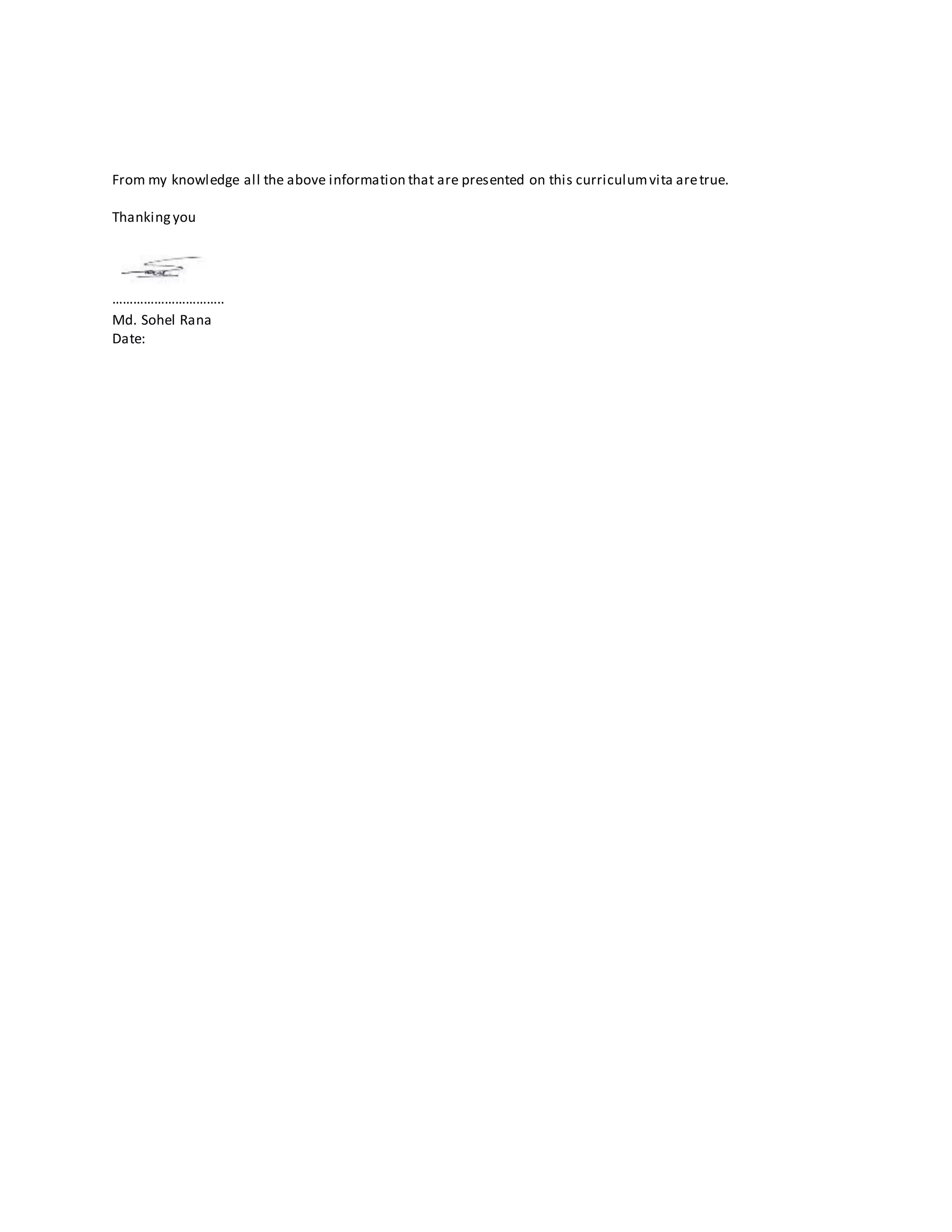 Md Sohel Rana Cv Pdf