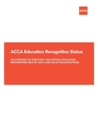 ACCA Education Recognition Status | PDF