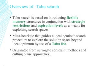 TabuSearch FINAL | PPT