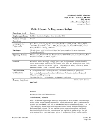 Resume Collin Schroeder Sr. | PDF