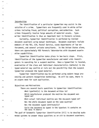 Automatic Typewriter Identification Paper | PDF