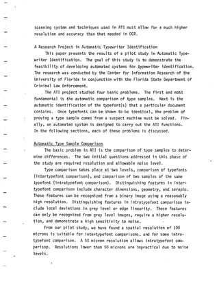 Automatic Typewriter Identification Paper | PDF